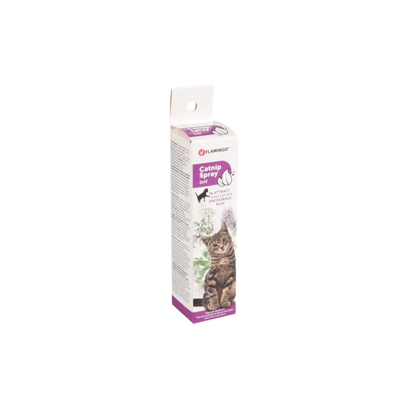 SPRAY SNIF À CHAT TRANSPARENT A BASE DE CATNIP - FLAMINGO