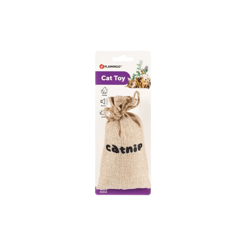 JOUET SACHET CATNIP POUR CHAT - FLAMINGO